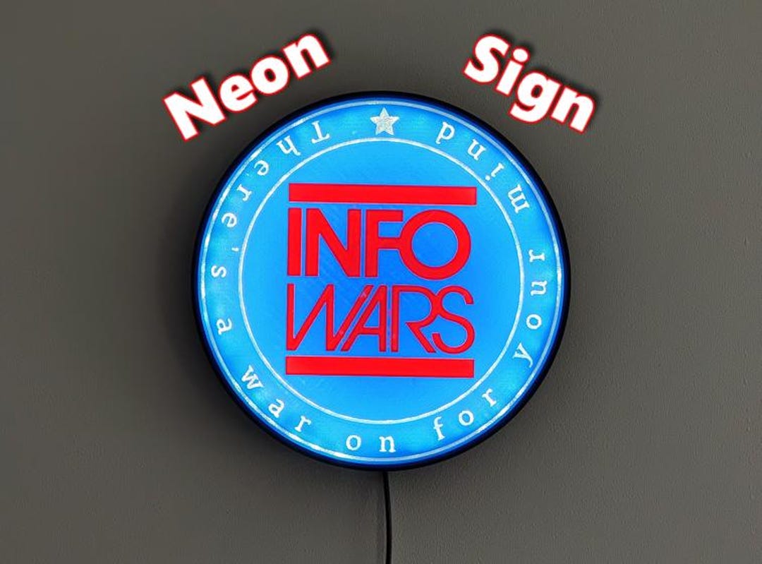 Infowars Neon Wall Sign - Celebrate Alex Jones and Owen Shroyer - Etsy