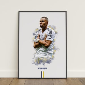 Kylian Mbappe Poster, Football Poster, Soccer Poster, Sports Poster ...