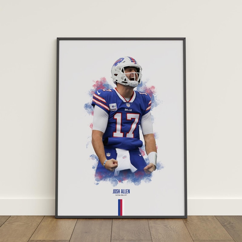 Josh Allen Football Print - Etsy