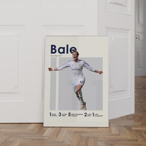 Gareth Bale Poster, Football Poster, Soccer Poster, Sports Poster, Real ...