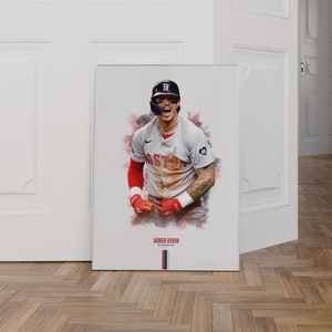 Jarren Duran Poster, Baseball Poster, MLB Poster, Sports Poster, Boston ...