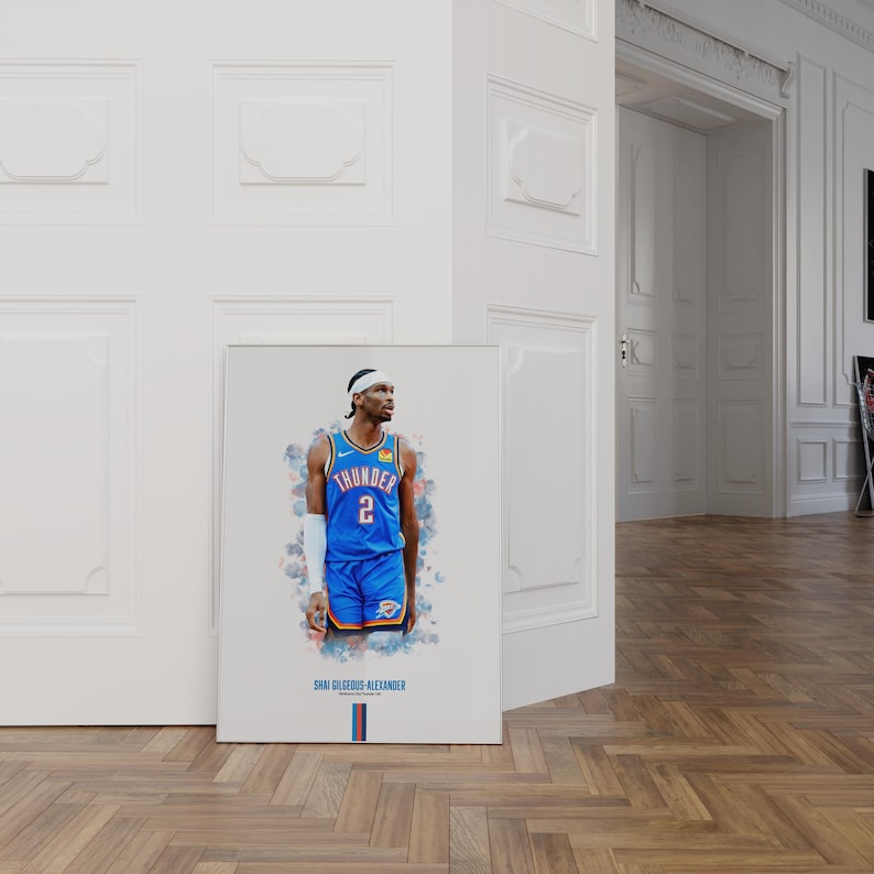 Shai Gilgeous-alexander Poster, Basketball Poster, NBA Poster, Sports ...