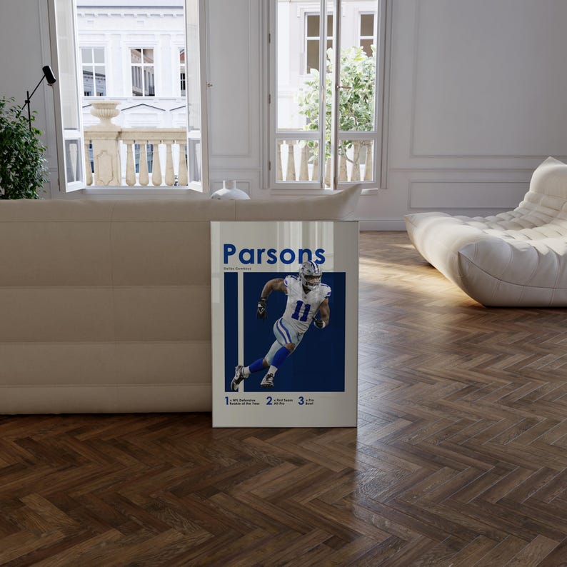 Micah Parsons Poster, NFL Poster, American Football Poster, Sports ...