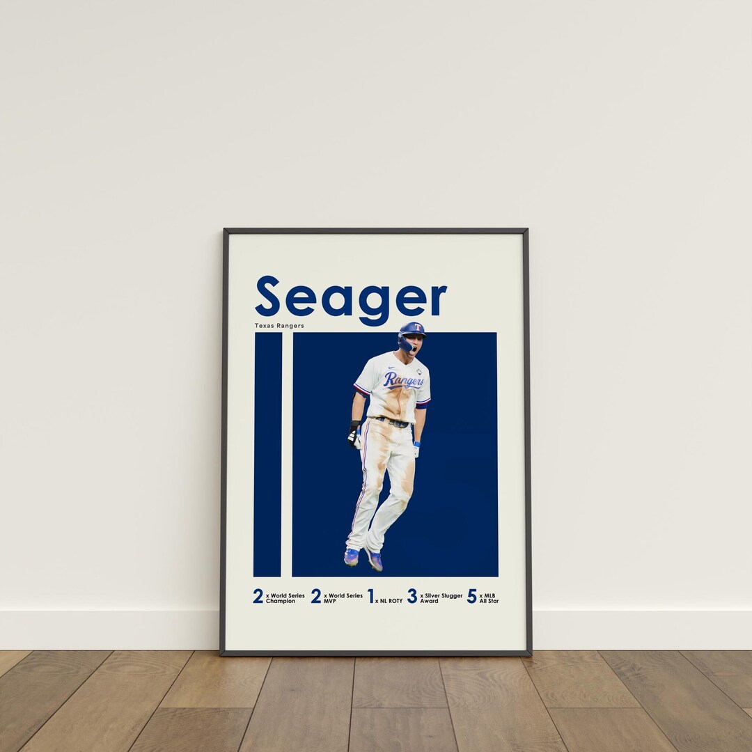 Corey Seager Poster, Baseball Poster, MLB Poster, Sports Poster, Texas ...