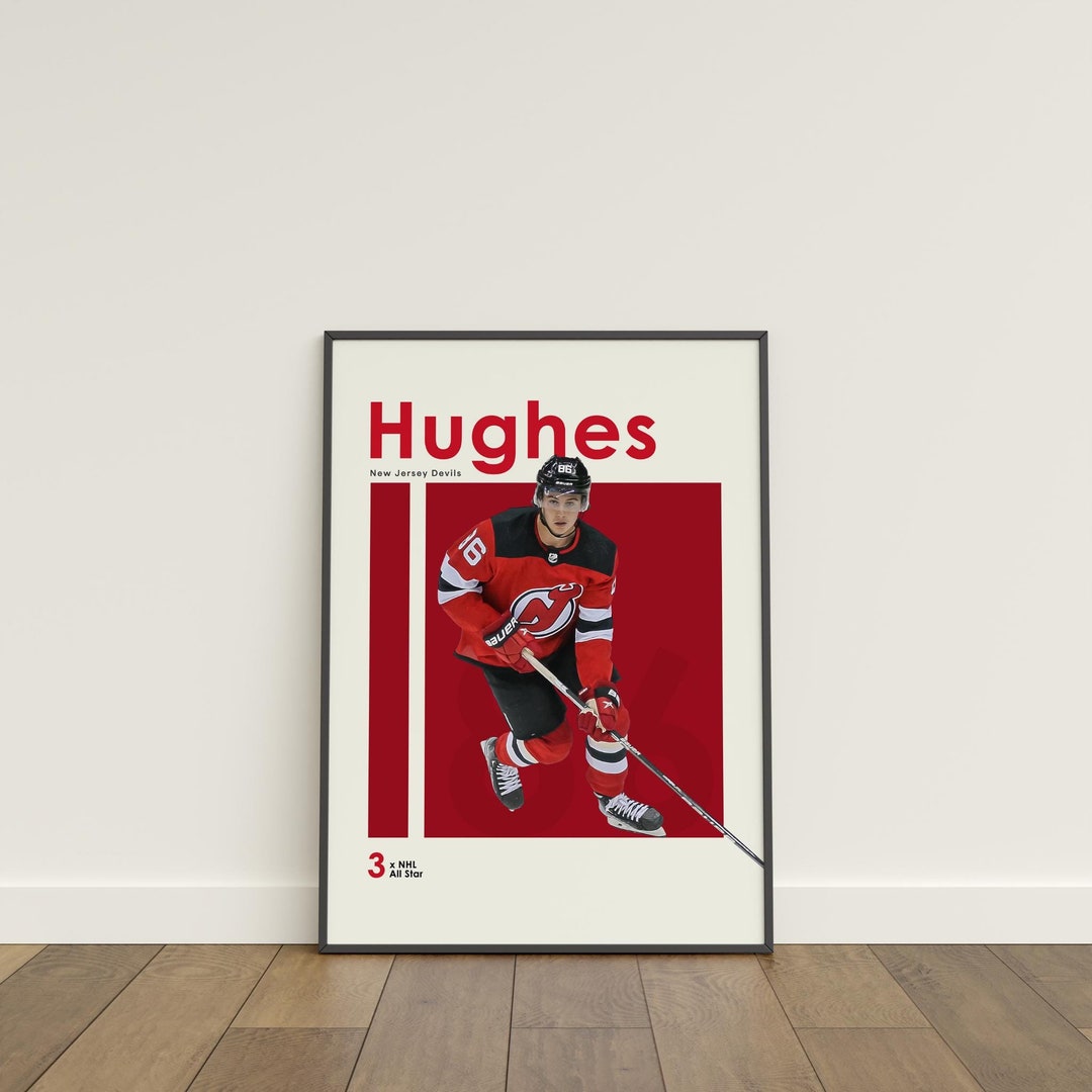 Jack Hughes Poster, Hockey Poster, NHL Poster, Sports Poster, New ...