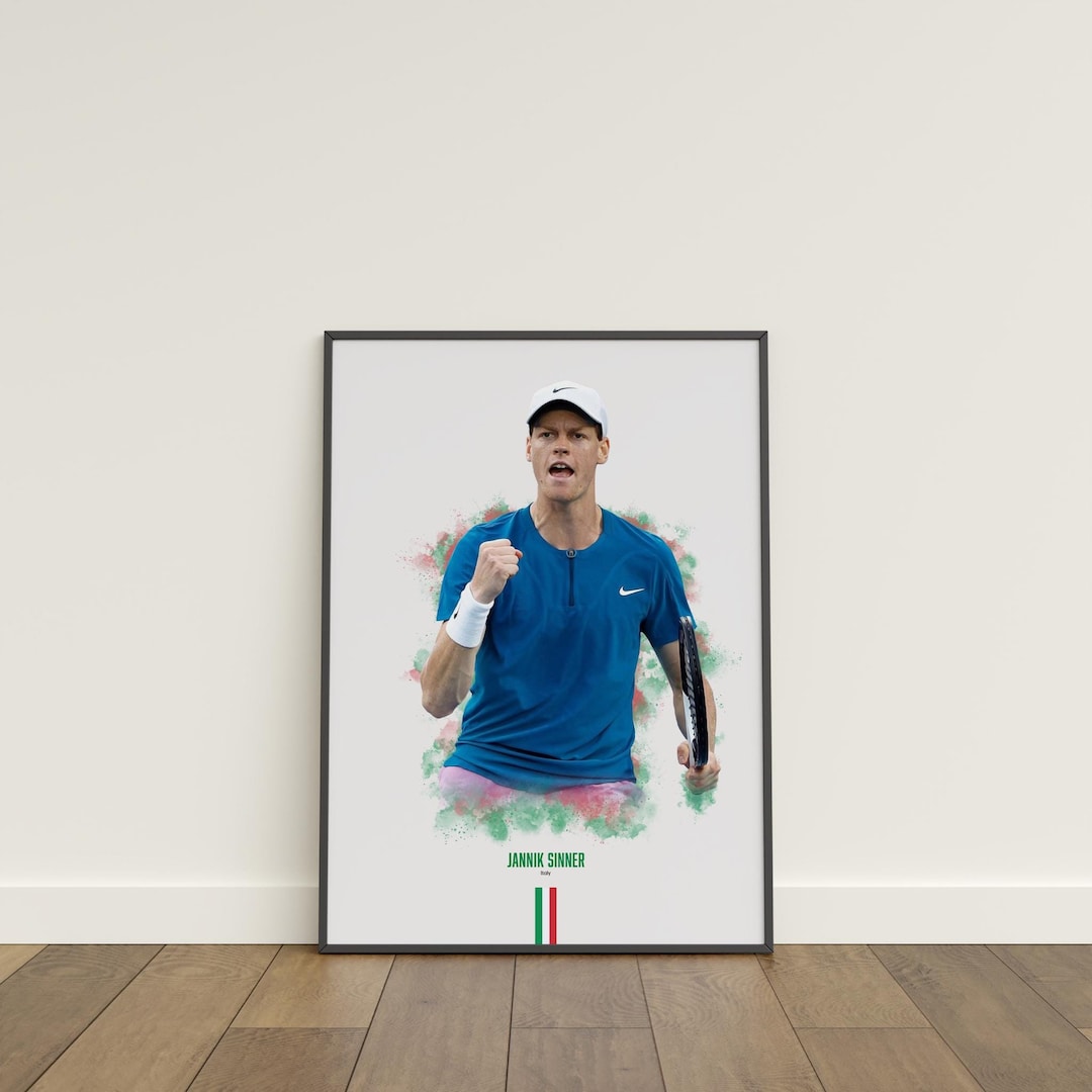 Jannik Sinner Poster, Tennis Poster, Tennis Print, Sports Poster, Wall ...
