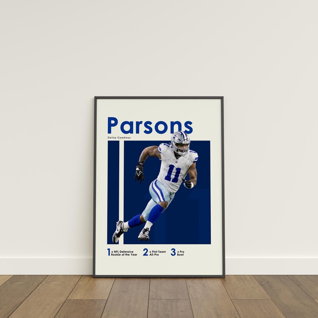Micah Parsons Poster, NFL Poster, American Football Poster, Sports ...