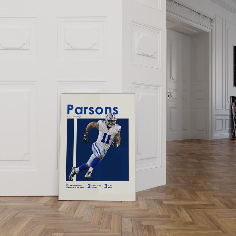 Micah Parsons Poster, NFL Poster, American Football Poster, Sports ...