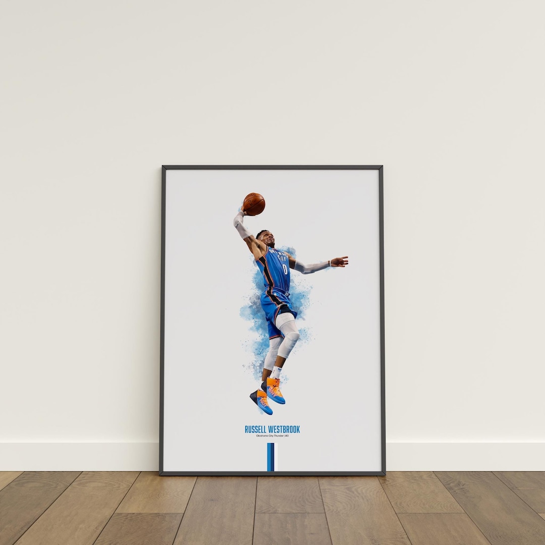 Russell Westbrook Poster, Basketball Poster, NBA Poster, Sports Poster ...