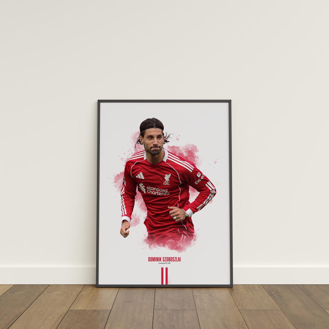 Dominik Szoboszlai 2025/26 Liverpool FC Poster : Art mural de football ...