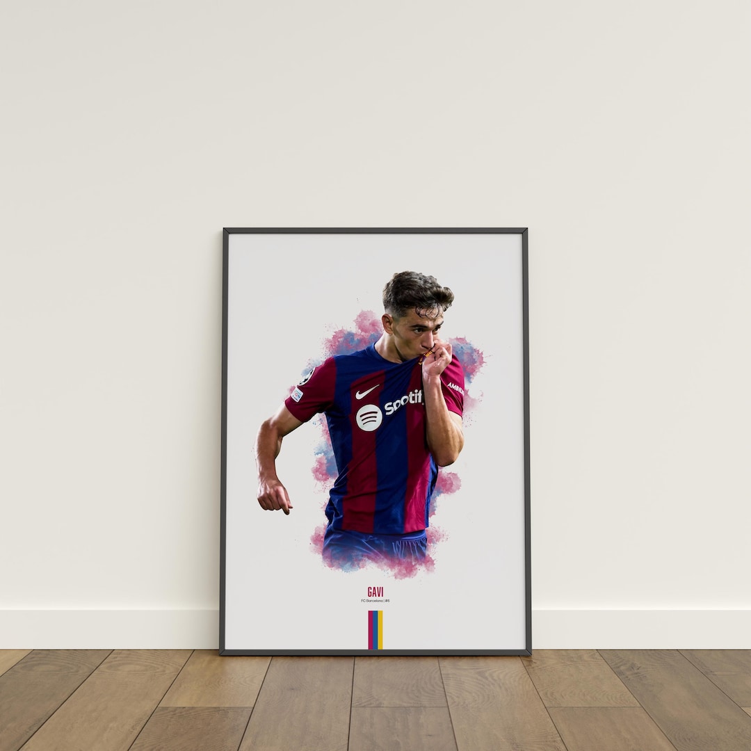 Gavi FC Barcelona Poster: La Liga Football Wall Art (digital Download ...