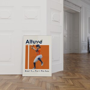 Jose Altuve Poster, Baseball Poster, MLB Poster, Sports Poster, Houston ...