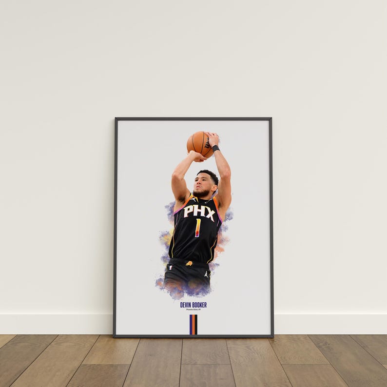 Devin Booker Poster, Basketball Poster, NBA Poster, Sports Poster ...