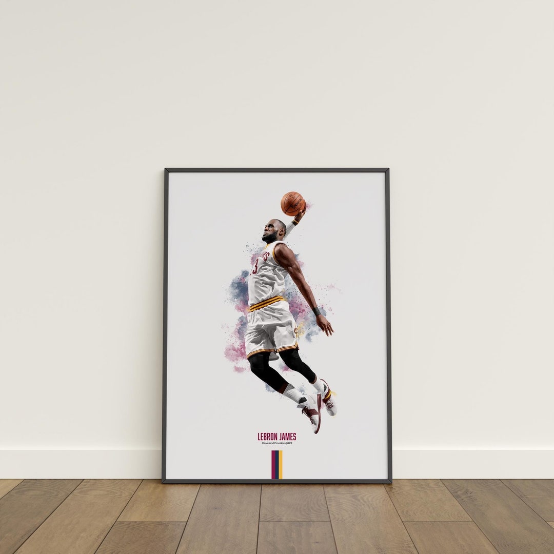 Lebron James Poster, Basketball Poster, NBA Poster, Sports Poster ...