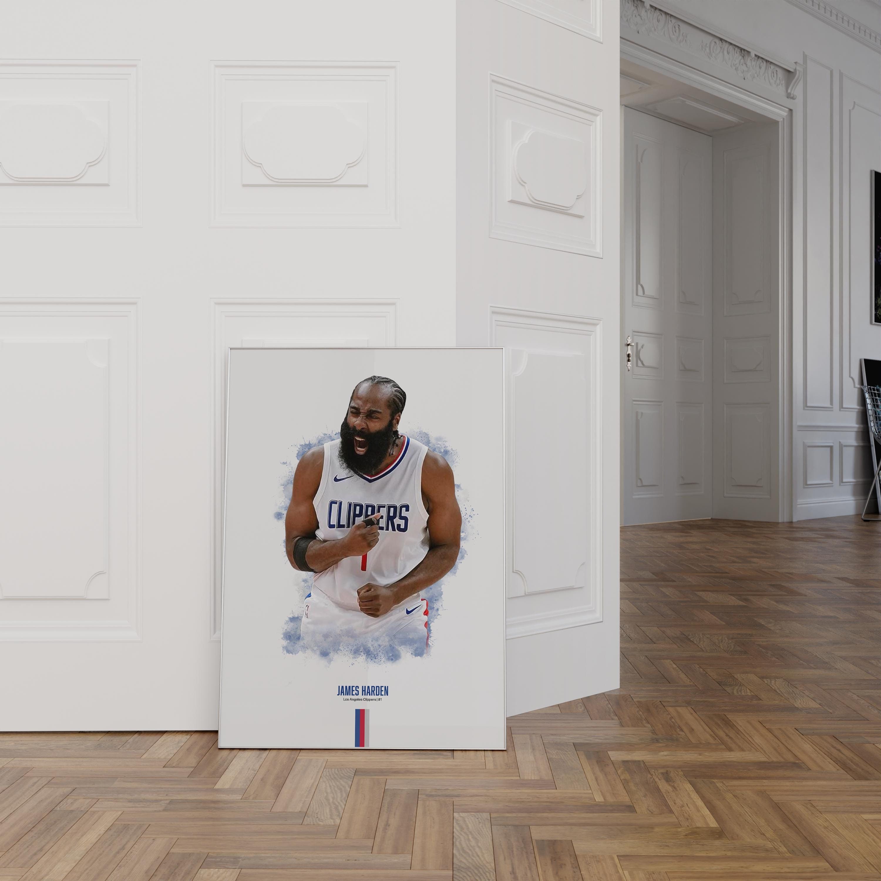 James Harden Poster, Basketball Poster, NBA Poster, Sports Poster, Los ...