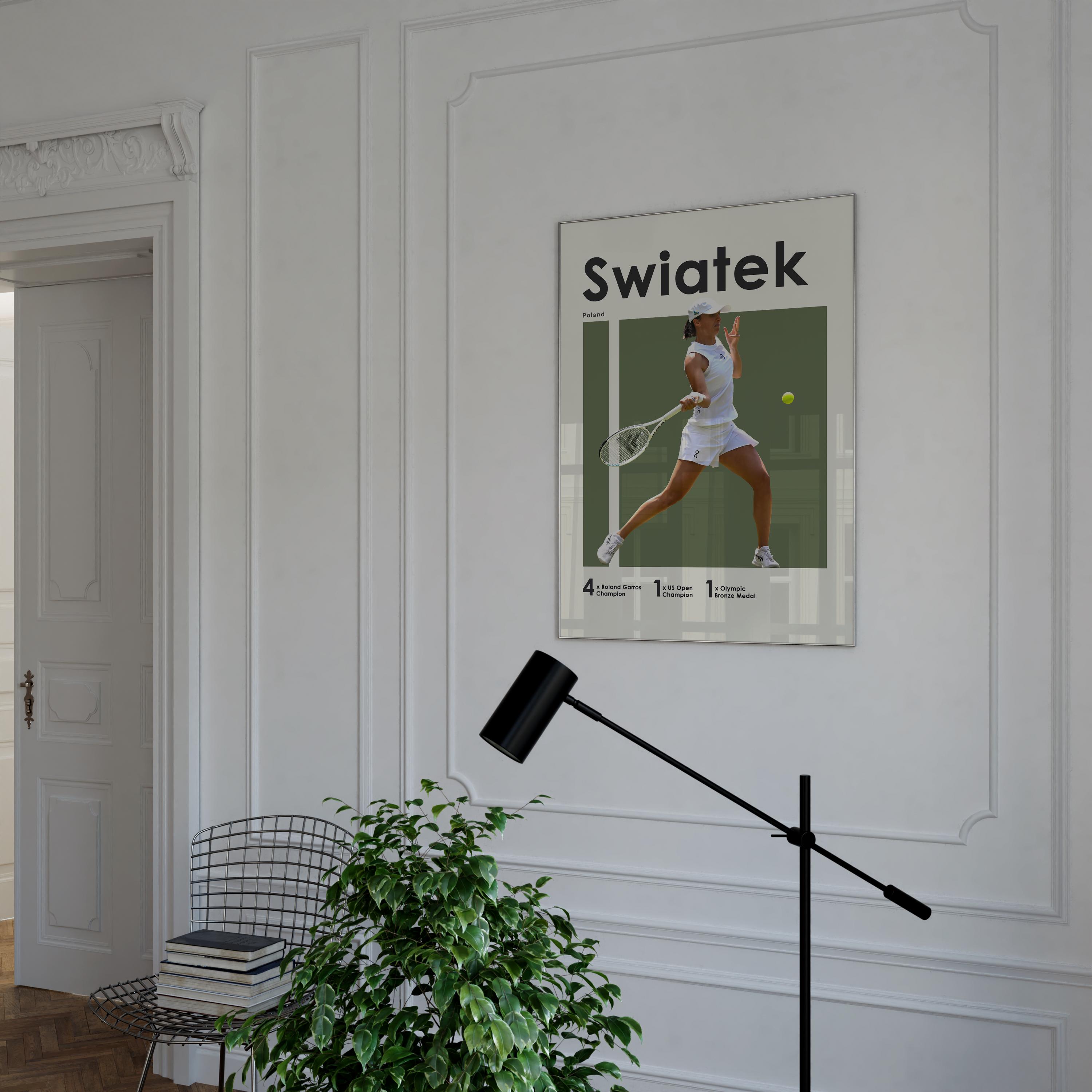 Iga Swiatek Poster, Tennis Poster, Tennis Print, Sports Poster, Wall ...
