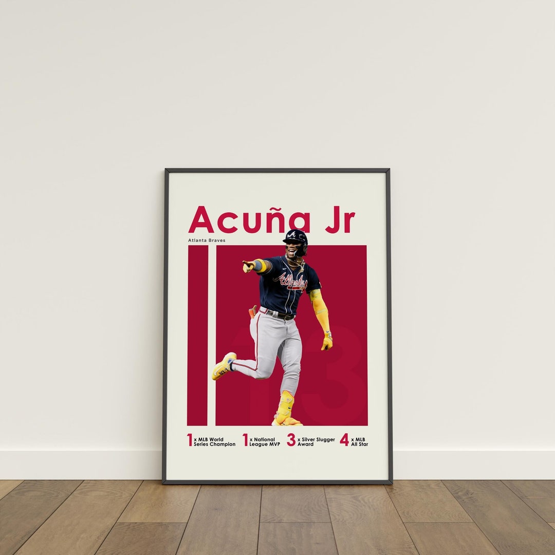 Ronald Acuna Jr. Atlanta Braves Poster: MLB Baseball Wall Art (digital ...