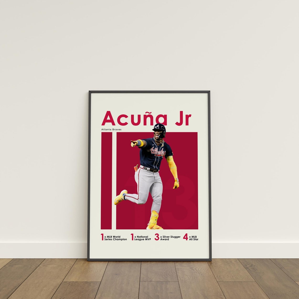 Ronald Acuna Jr. Atlanta Braves Poster: MLB Baseball Wall Art (digital ...