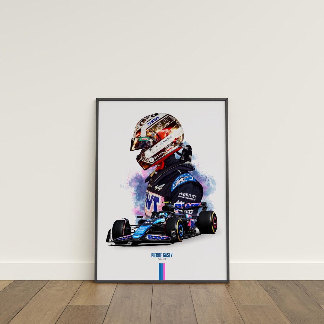 Pierre Gasly 2024 Poster, Formula 1 Poster, Car Poster, Sports Poster, Alpine, Wall Art Decor ...