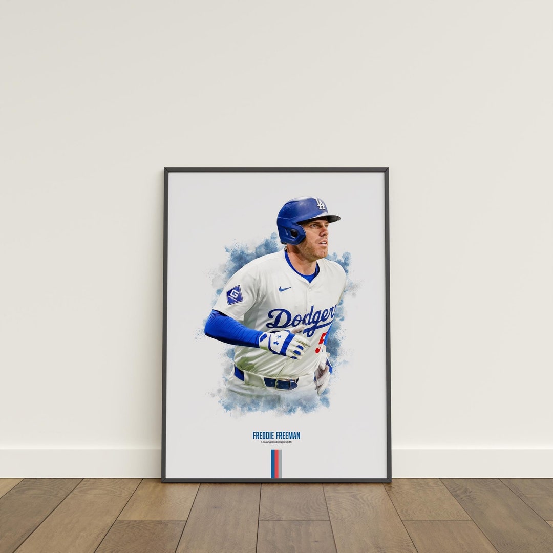 Freddie Freeman Poster, Baseball Poster, MLB Poster, Sports Poster, Los ...