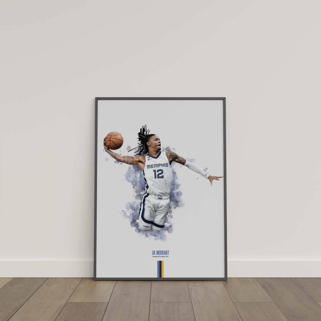 Ja Morant Poster, Basketball Poster, NBA Poster, Sports Poster, Memphis ...