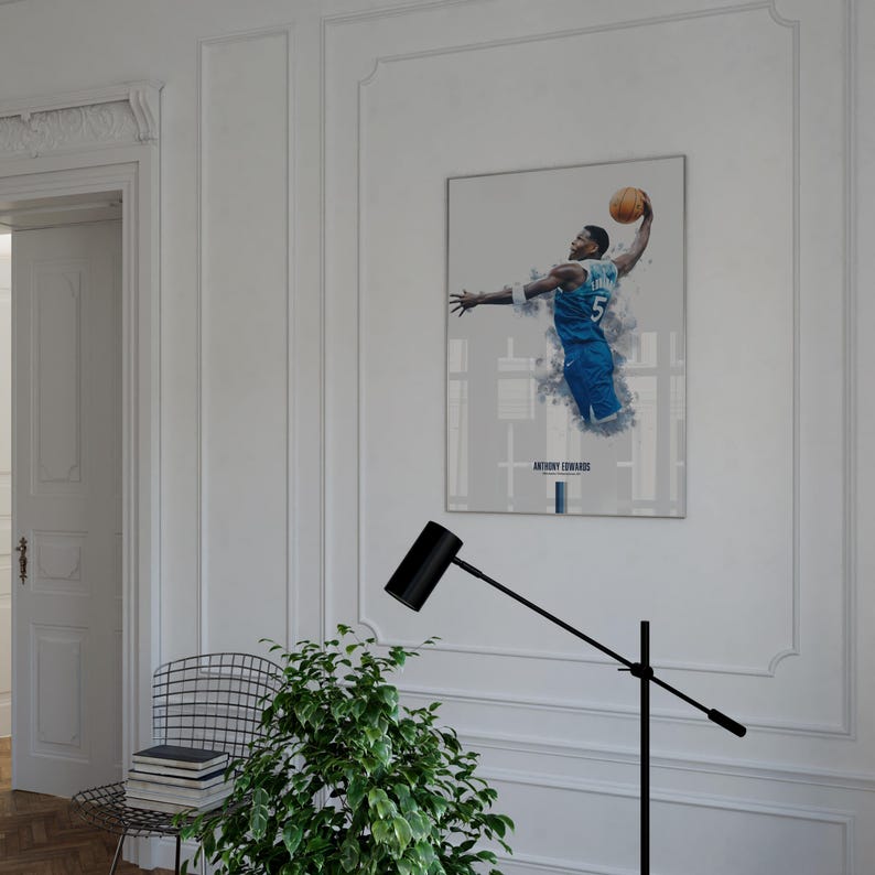 Anthony Edwards Poster, Basketball Poster, NBA Poster, Sports Poster ...