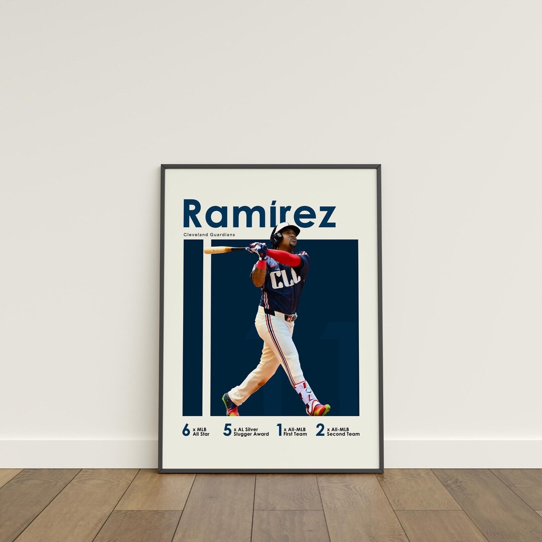 Jose Ramirez Poster, Baseball Poster, MLB Poster, Sports Poster ...
