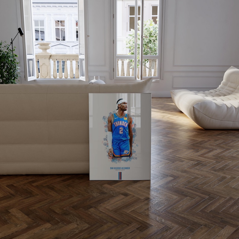 Shai Gilgeous-alexander Poster, Basketball Poster, NBA Poster, Sports ...