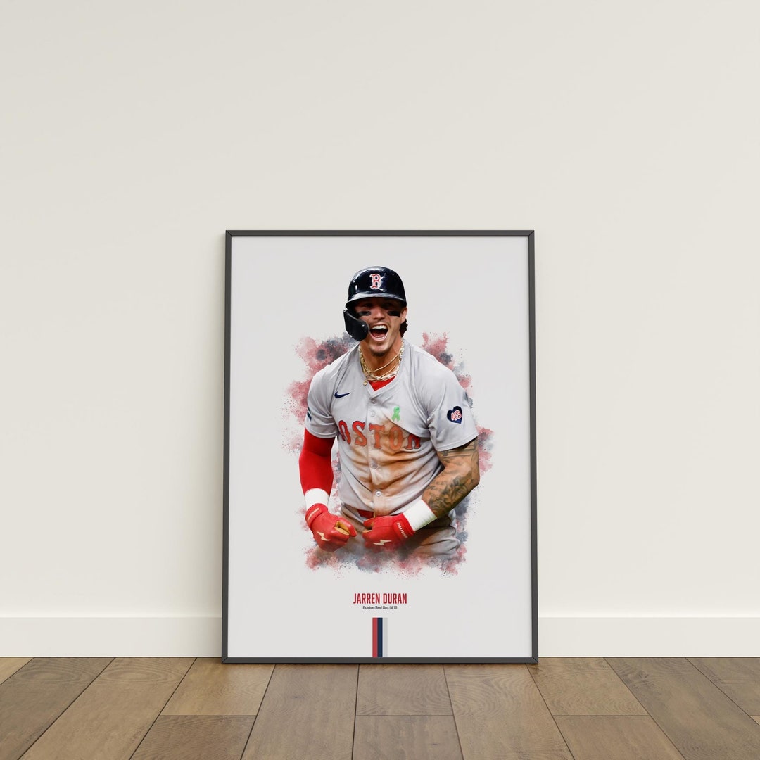 Jarren Duran Poster, Baseball Poster, MLB Poster, Sports Poster, Boston ...