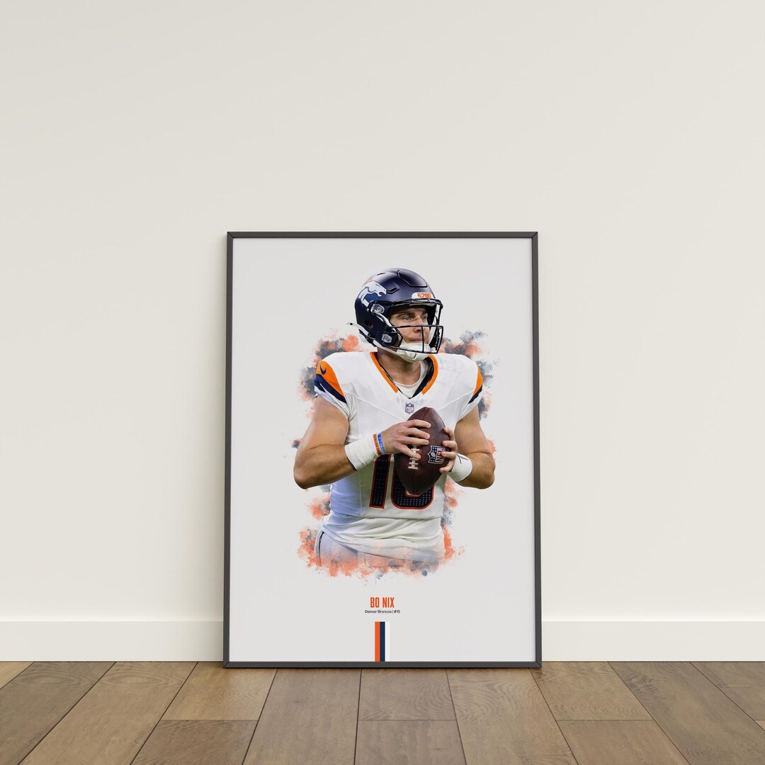 Bo Nix Poster, American Football Poster, NFL Poster, Sports Poster ...