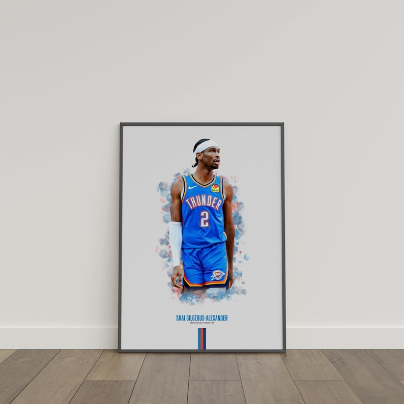 Shai Gilgeous-alexander Poster, Basketball Poster, NBA Poster, Sports ...
