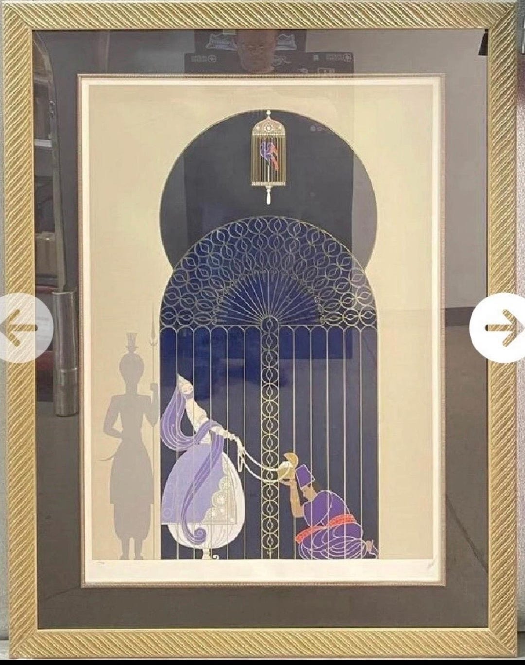 Signed Erte LE Serigraph on Coventry Paper -coa. “bird in A Gilded Cage ...