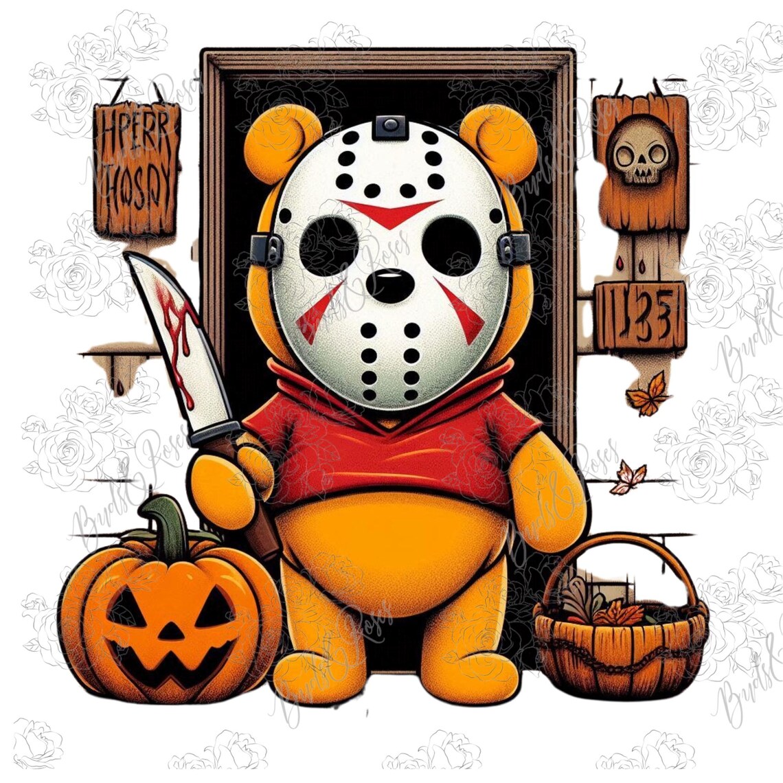Digital, Winnie the Pooh Jason, Halloween PNG, Halloween SVG, Halloween ...