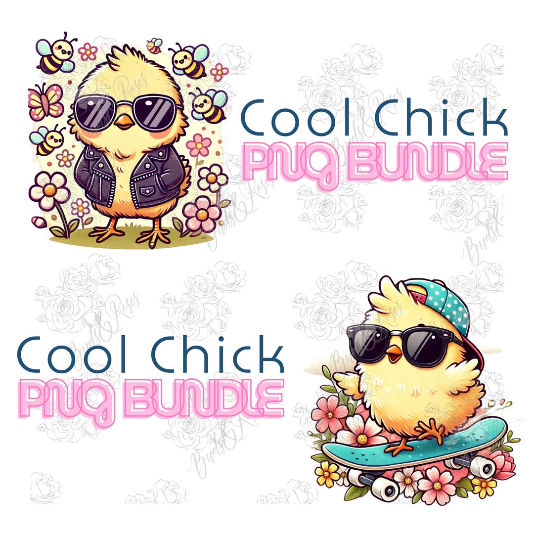 Digital, Cool Chick, Easter PNG, Chick Easter, Spring PNG, Spring Duck ...