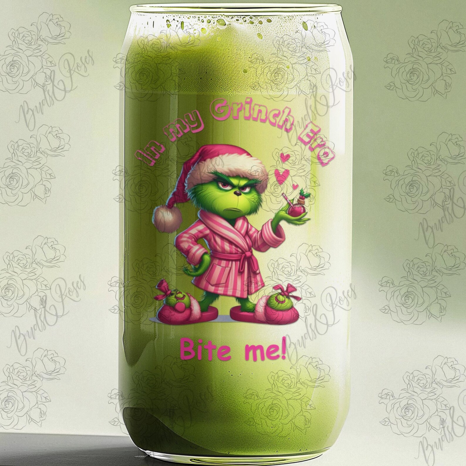 In My Grinch Era, Bite Me, SVG, PNG, Pink Christmas Png, Grinch ...