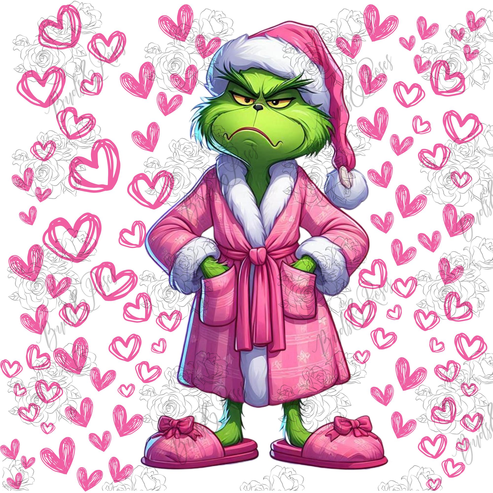 Digital, Hearts Grinch, SVG, PNG, Pink Christmas Svg, Grinch Christmas ...