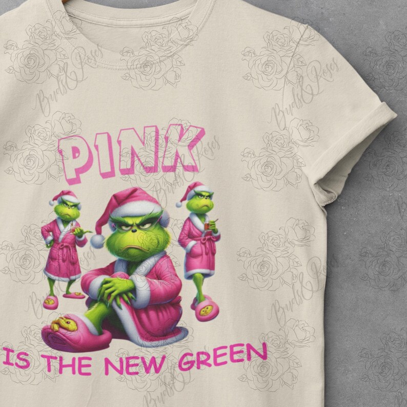 Pink is the New Green, Grinch PNG, Pink Christmas SVG, Grinch Christmas ...