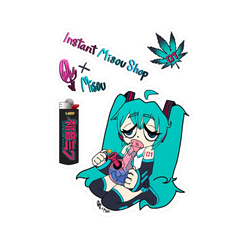 Hatsune Miku Bxng-rip Vinyl Decal Misou X LMC - Etsy