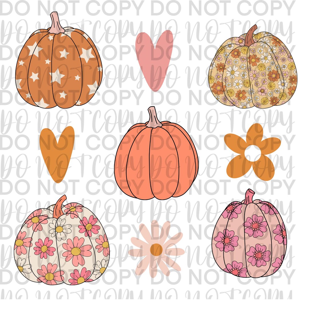 Retro Pumpkin PNG - Etsy
