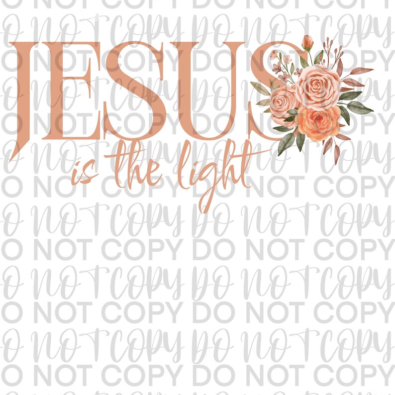 Jesus is Light PNG - Etsy