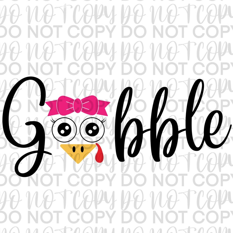 Boy Girl Gobble Turkey Face PNG - Etsy