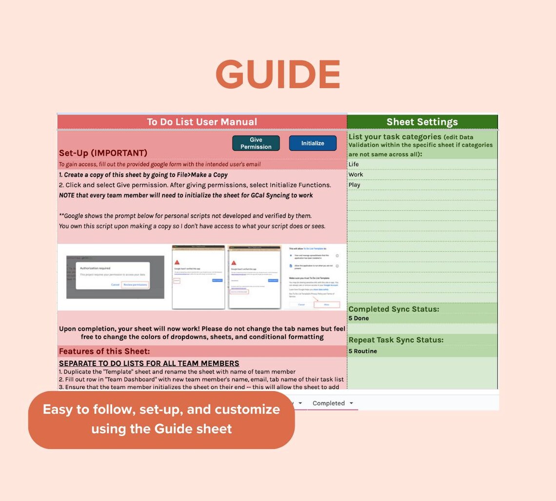 Team Task and Project Manager | Automated Google Sheet Template - Etsy