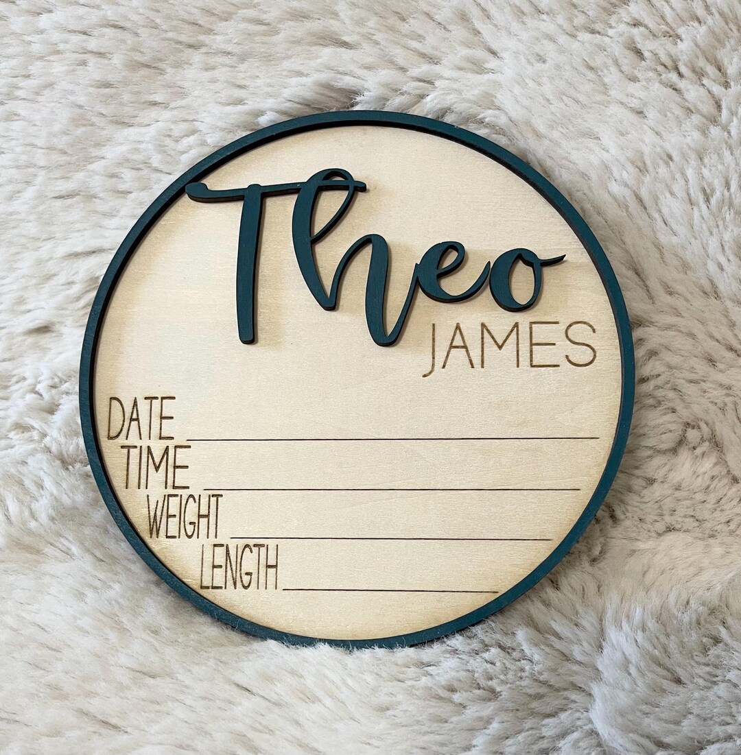 Baby Name Sign, Baby Name Plate, Hospital Name Sign, Baby Announcement ...