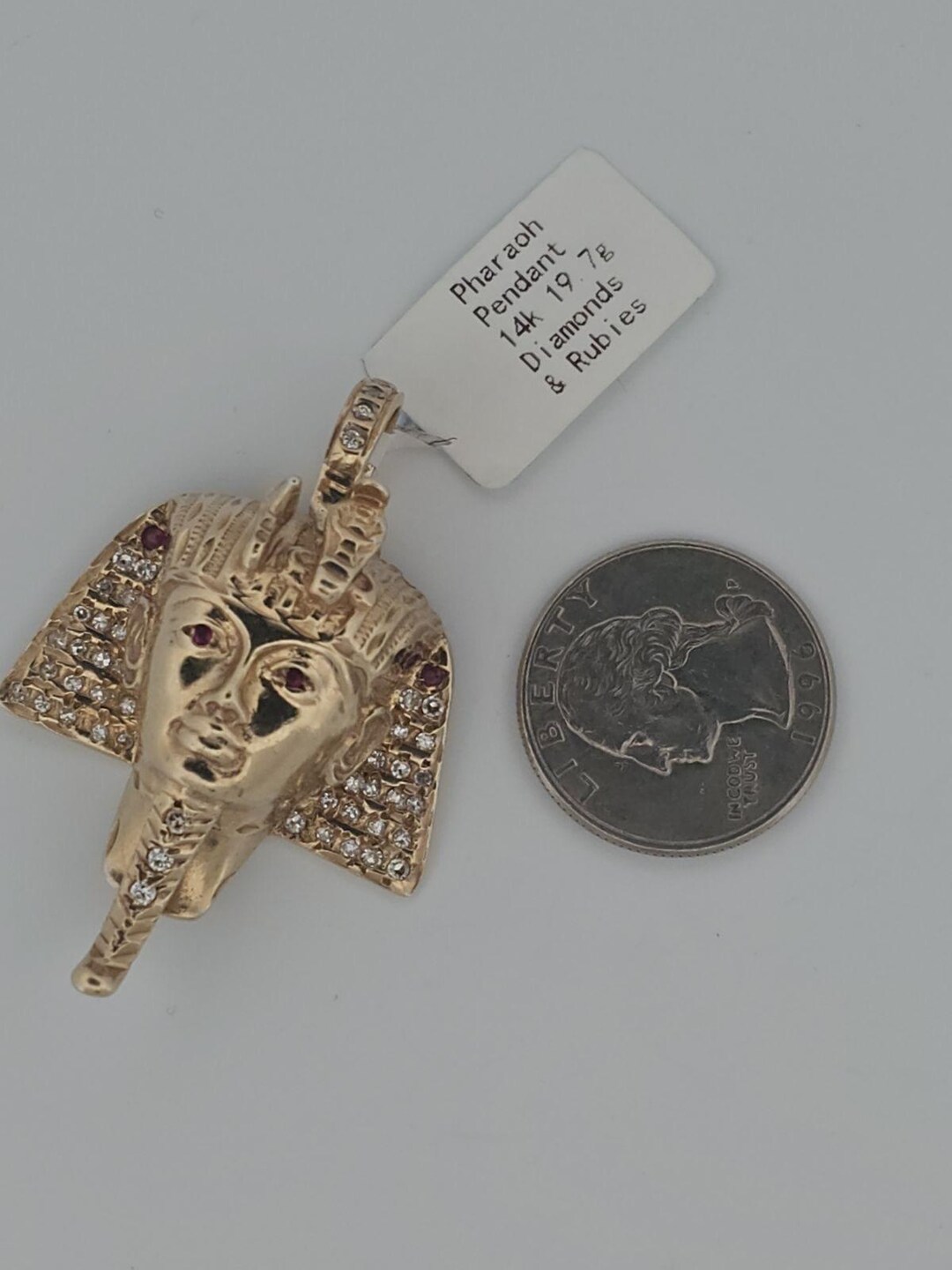 14k Gold Pharaoh Pendant - Etsy