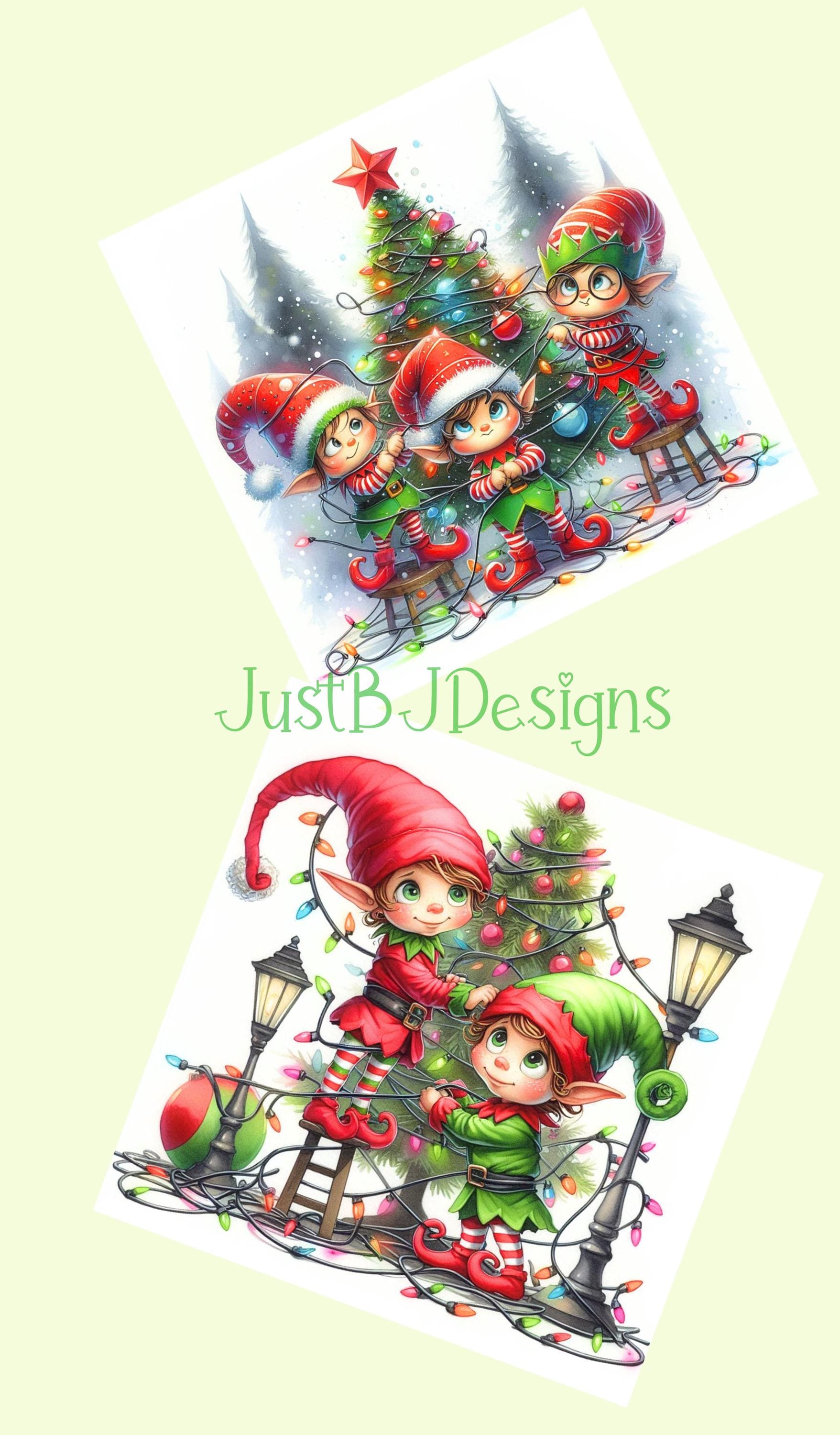 Christmas Elf Clipart Cute Christmas Elf Clipart Bundle 13 High-quality ...