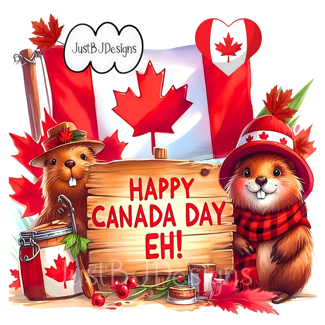 Canada Day Beaver Clipart - 10 High Resolution Watercolor Images ...