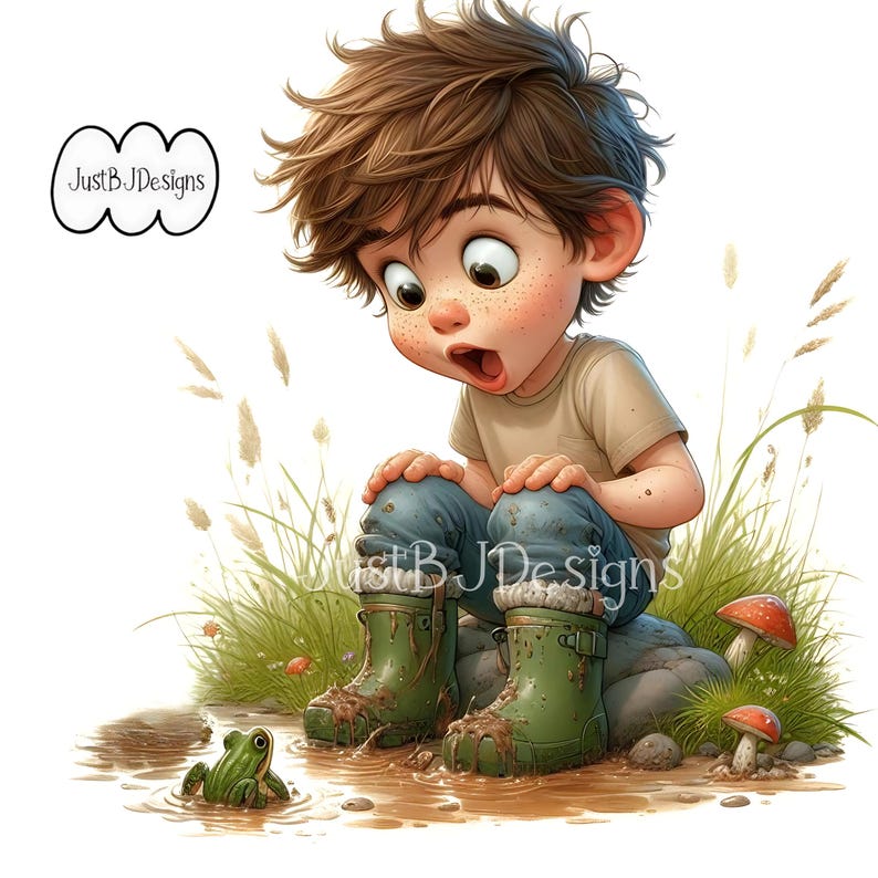 Whimsical Quirky Spring Kids - 30 Clipart Bundle - High Resolution ...