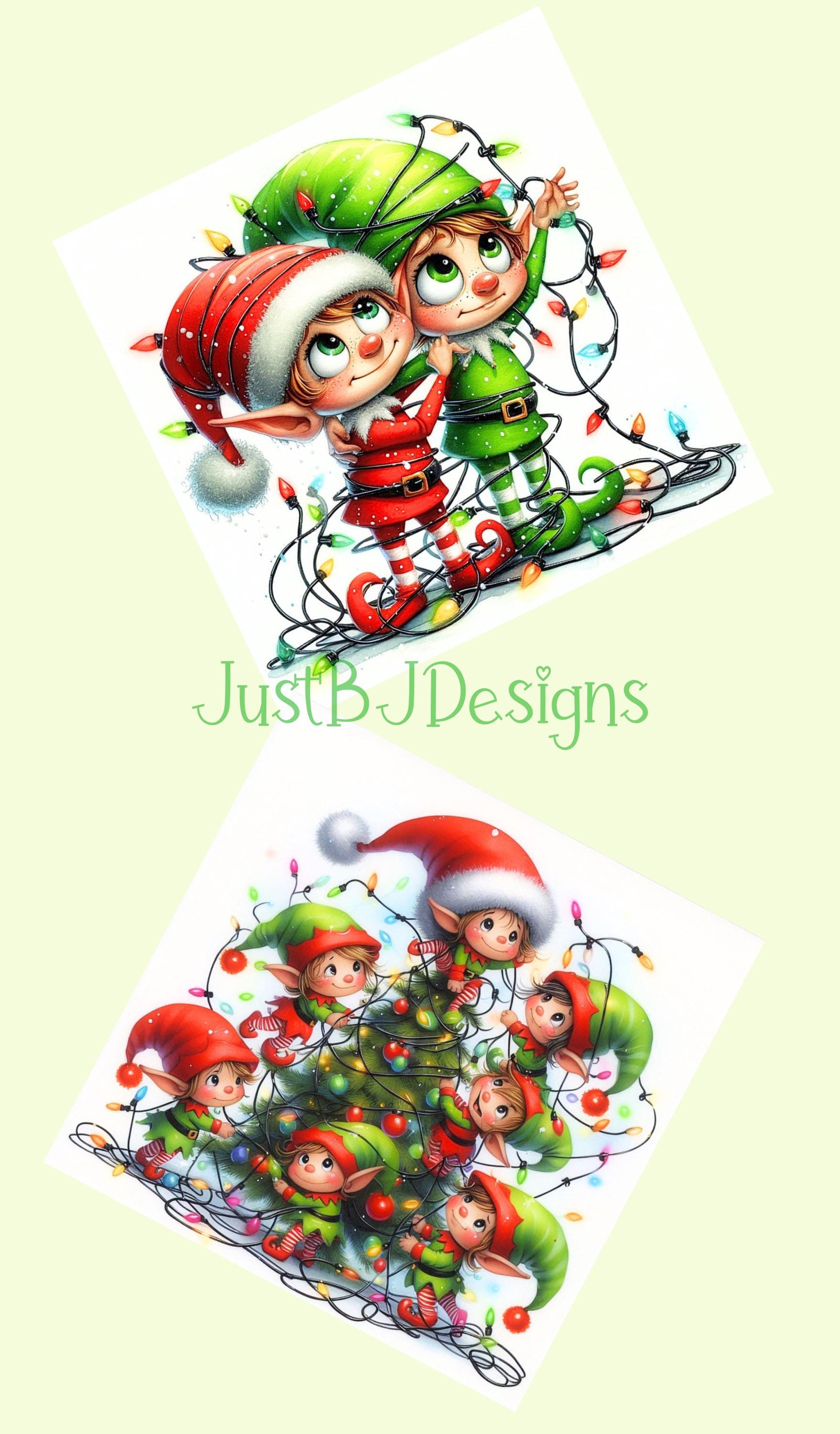 Christmas Elf Clipart Cute Christmas Elf Clipart Bundle 13 High-quality ...