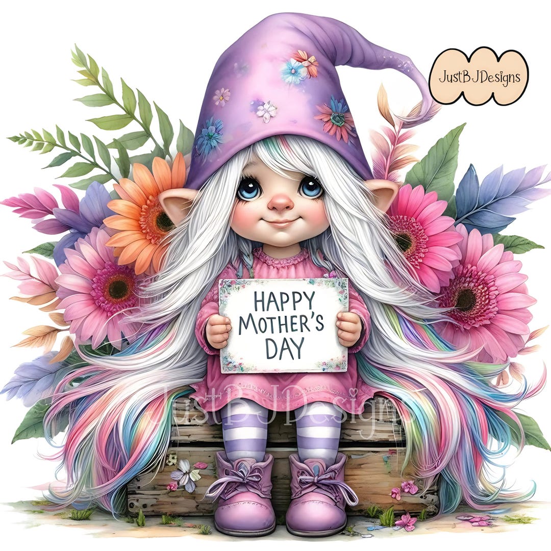 Mothers Day Gnome Clipart - 15 High Resolution Images - Commercial or ...