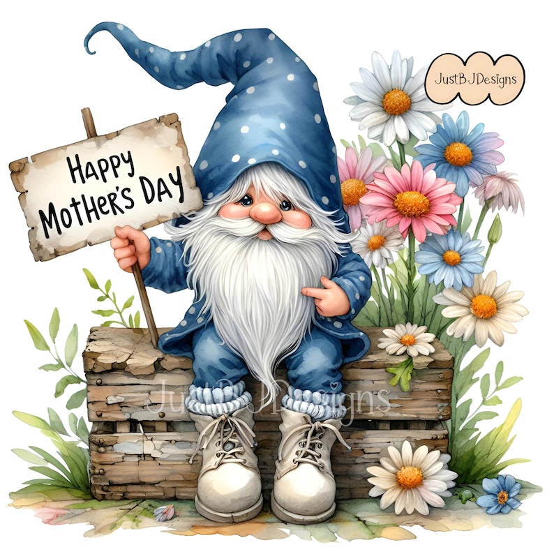 Mothers Day Gnome Clipart - 15 High Resolution Images - Commercial or ...